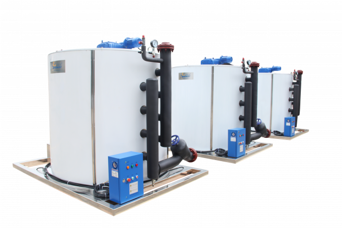 30 Ton Industrial Ice Maker Machine Ice Flaker Drum Evaporator For ...